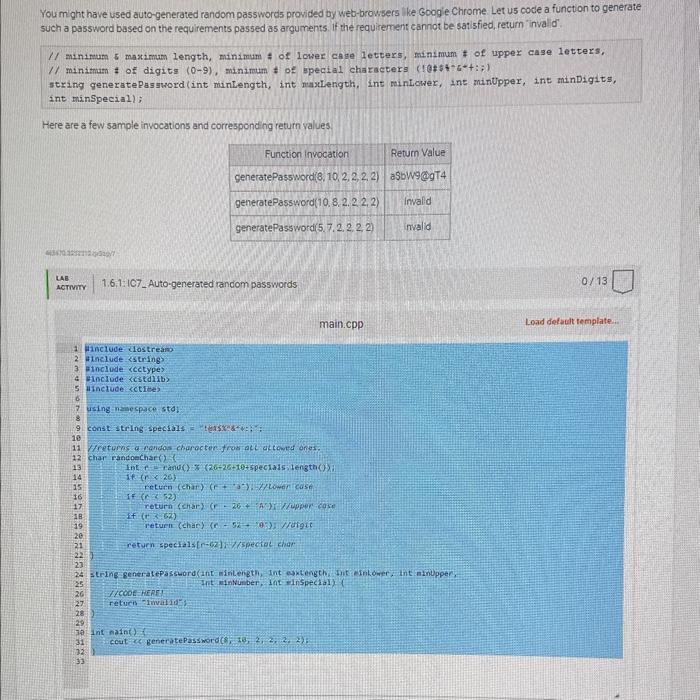 Solved Youmght have used auto-generated random passwords | Chegg.com
