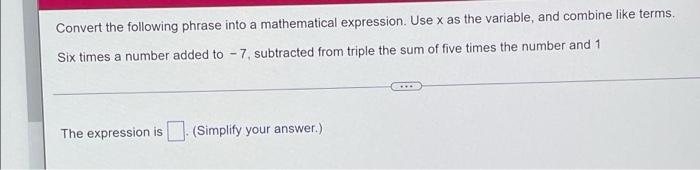 Solved Convert the following phrase into a mathematical | Chegg.com