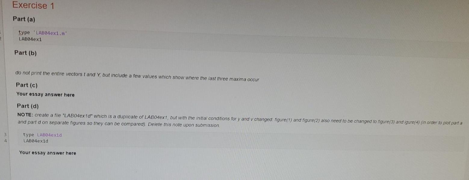 Solved 1. (a) Modify the function ex with 2eqs to solve the | Chegg.com