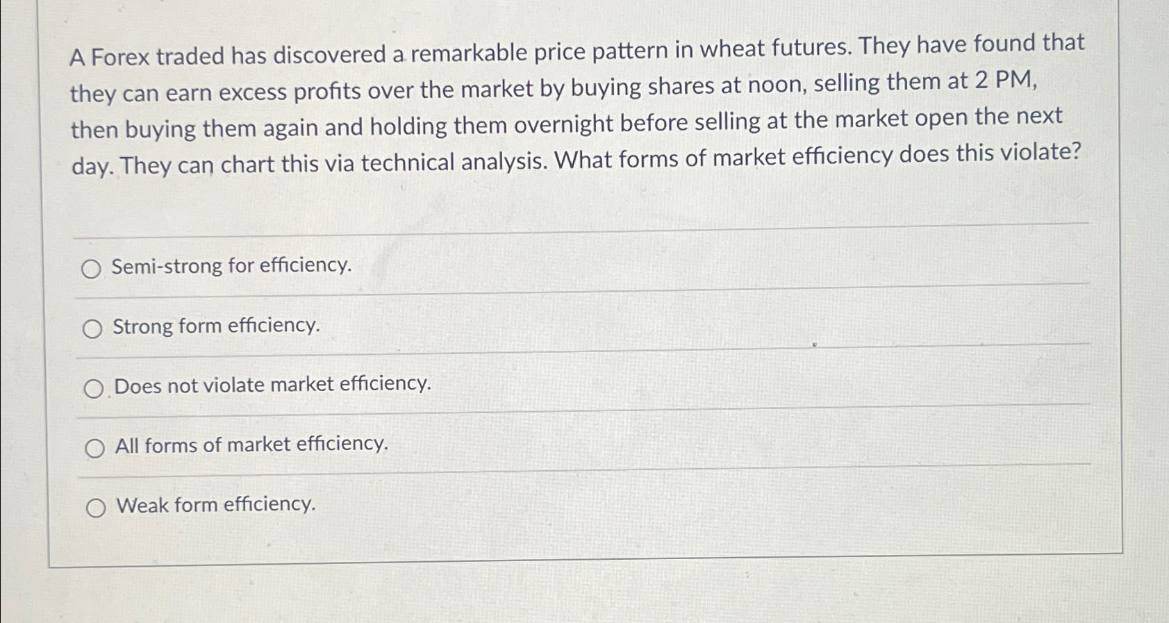 Solved A Forex traded has discovered a remarkable price | Chegg.com