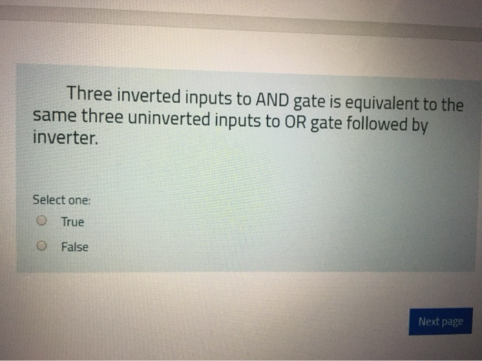 Solved Three inverted inputs to AND gate is equivalent to | Chegg.com