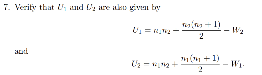 Solved Verify that U1 ﻿and U2 ﻿are also given | Chegg.com