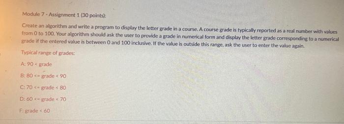 Solved Module 7 - Assignment 1 ( 30 points): Create an | Chegg.com