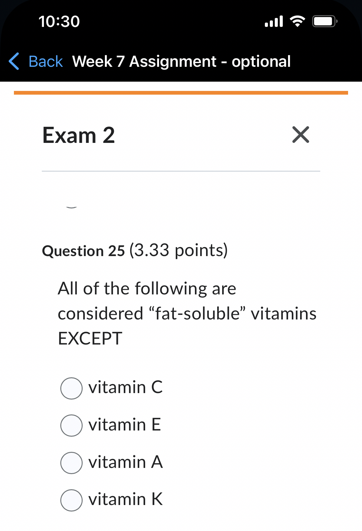 Solved Question 25 (3.33 ﻿points)All of the following | Chegg.com