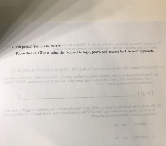 Solved 7. (10 points) Set proofs, Part 2. dsted Prove that | Chegg.com