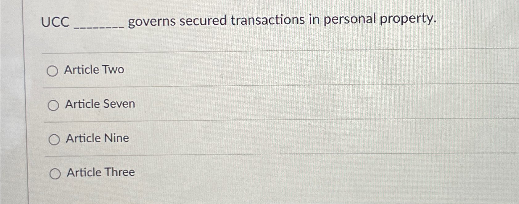 Solved UCC governs secured transactions in personal | Chegg.com Solved UCC governs secured transactions in personal | Chegg.com