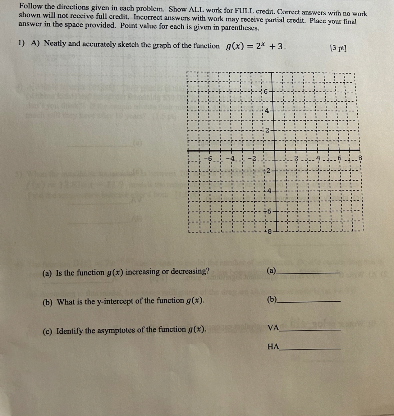 Solved Follow the directions given in each problem. Show ALL | Chegg.com