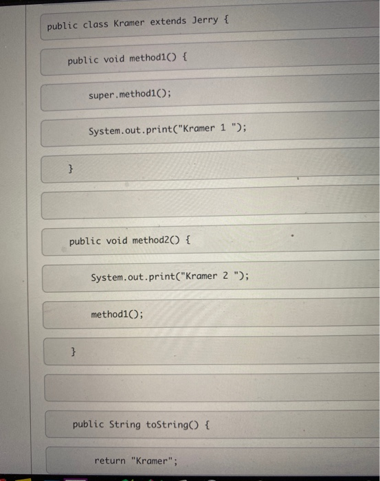 Solved public class George extends Elaine { public void | Chegg.com