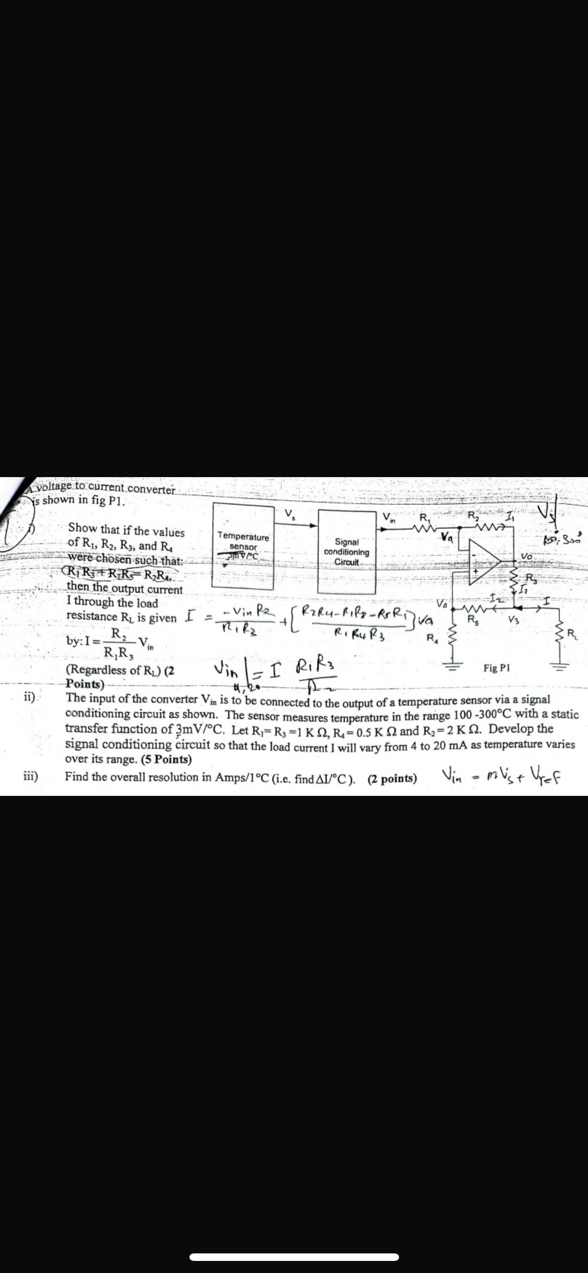 Solved by an EXPERT voltage to current converter is shown in fig P1.Show | Chegg.com