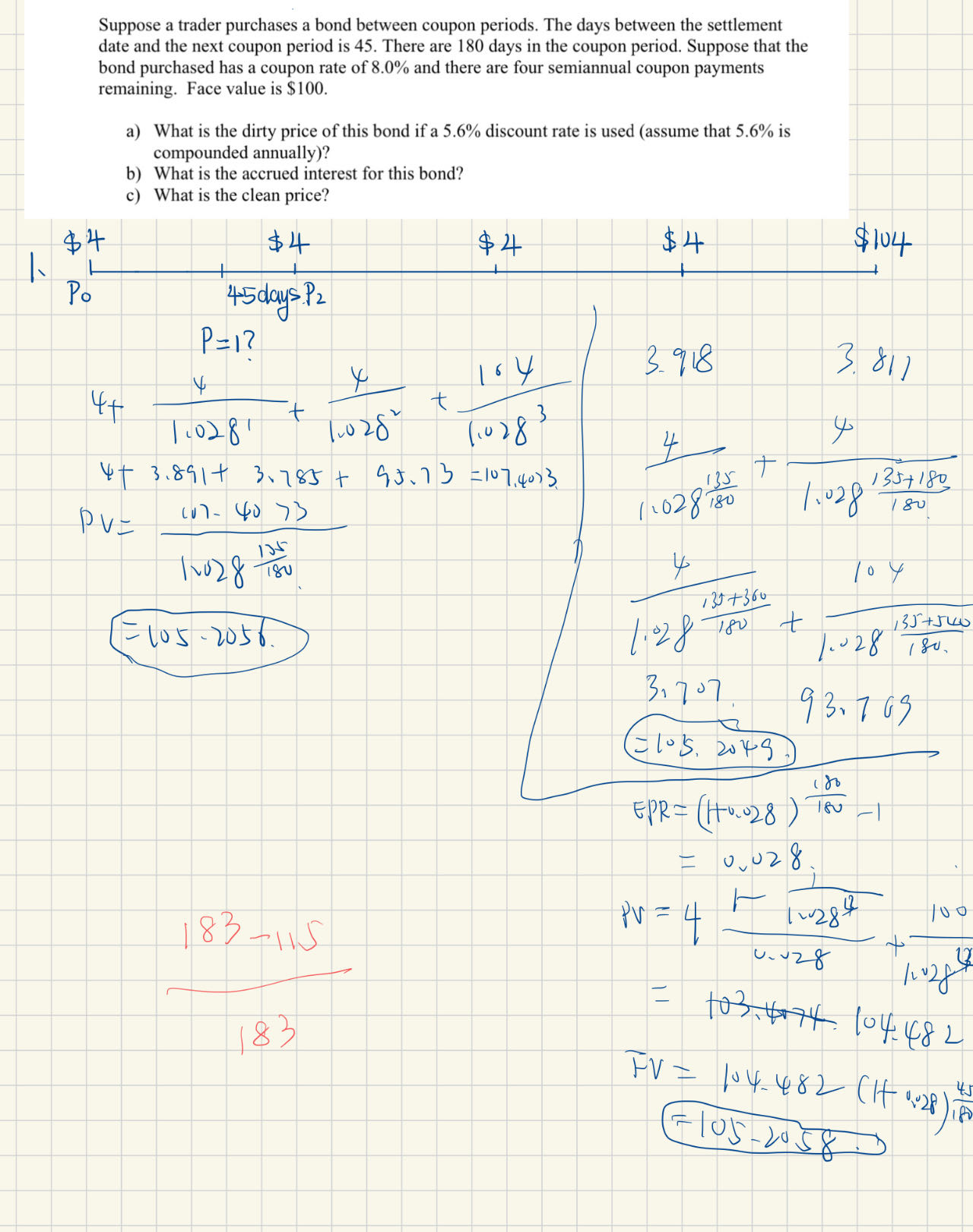 Solved Suppose a trader purchases a bond between coupon | Chegg.com