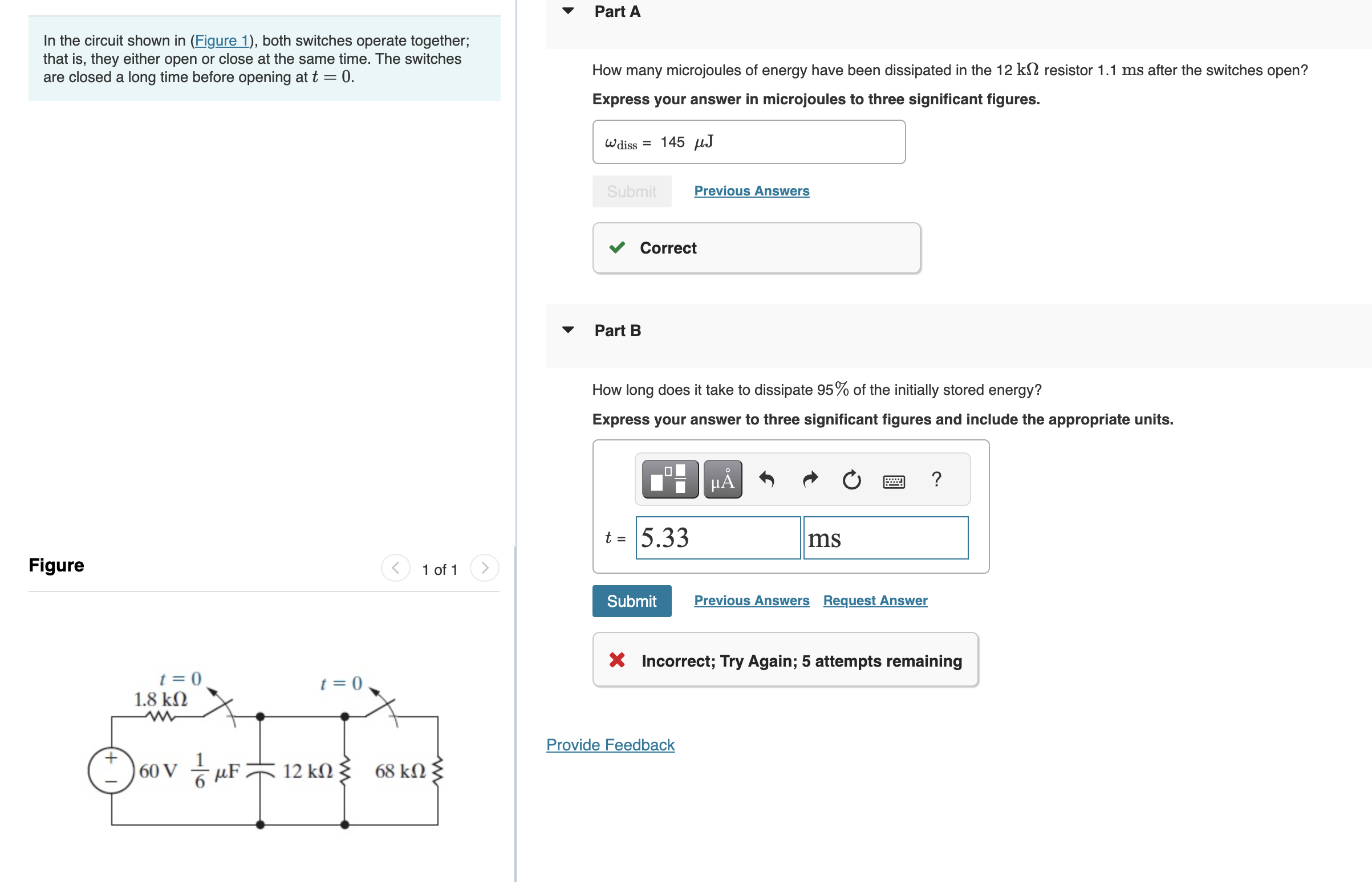 Solved please provide me with an answer for Part B. ﻿Thank | Chegg.com