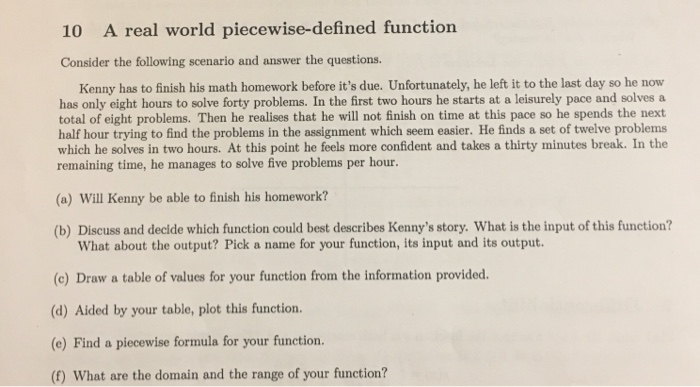 Solved 10 A real world piecewise-defined function Consider | Chegg.com