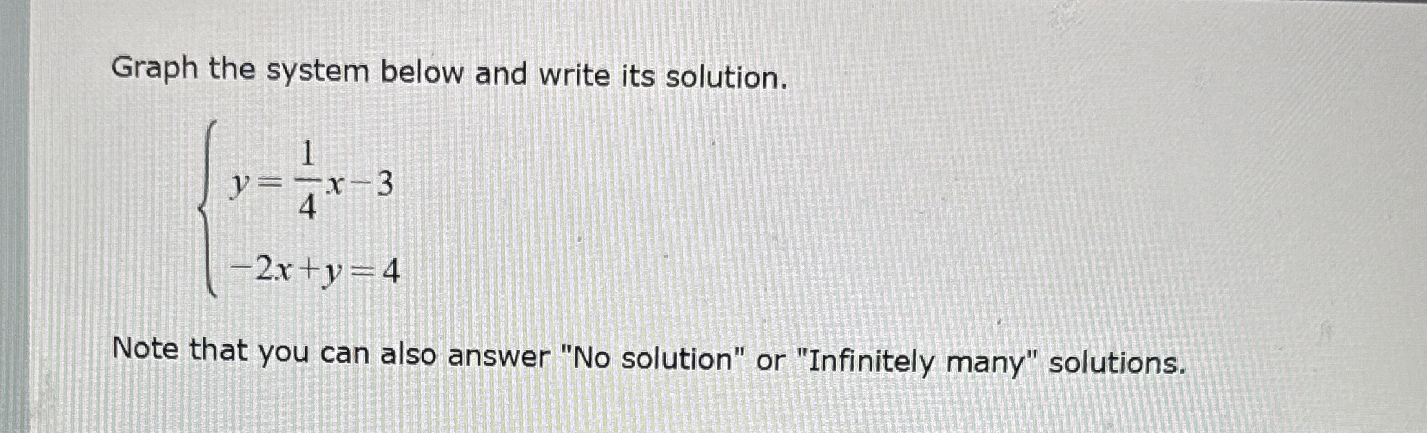 Solved Graph the system below and write its | Chegg.com