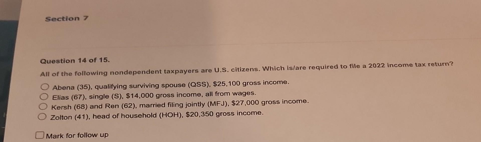 Solved Question 14 of 15. All of the following nondependent | Chegg.com
