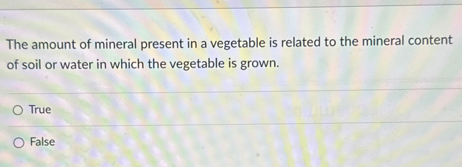 Solved The amount of mineral present in a vegetable is | Chegg.com