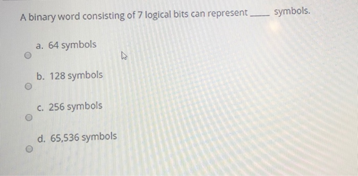 Solved A binary word consisting of 7 logical bits can | Chegg.com
