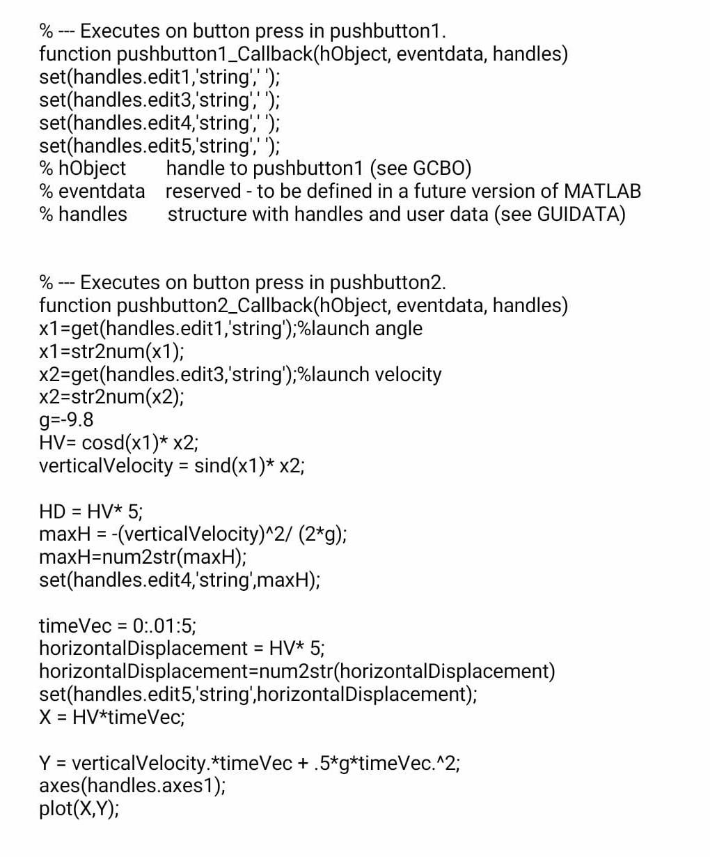 Solved this is code in matlab... by use Gui for draw the | Chegg.com