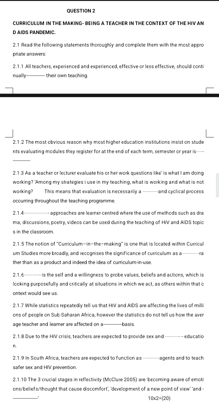 Solved QUESTION 2CURRICULUM IN THE MAKING- ﻿BEING A TEACHER | Chegg.com