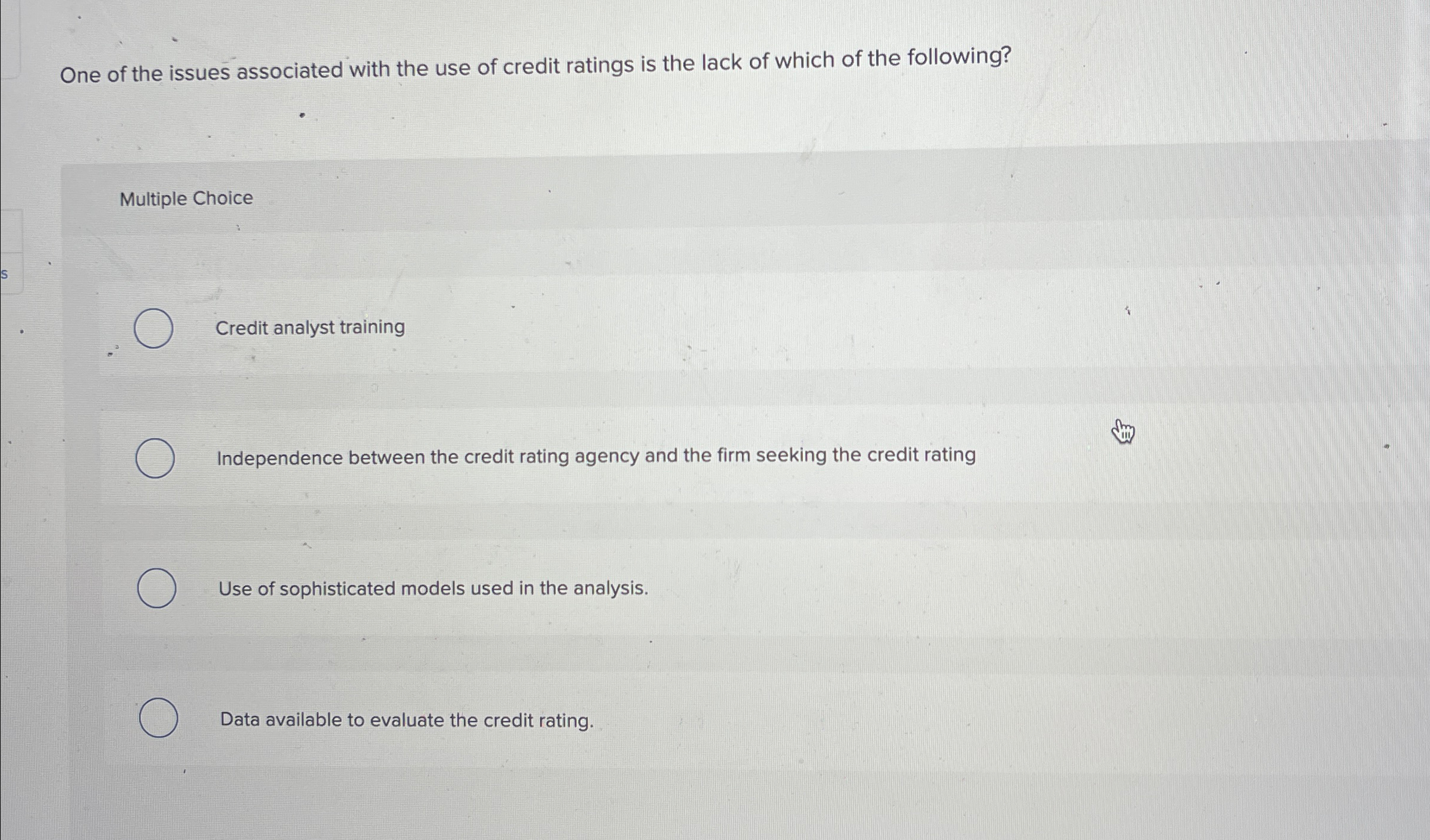 Solved One of the issues associated with the use of credit | Chegg.com