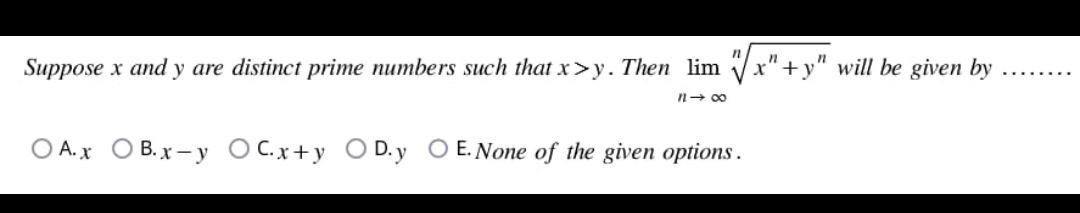 Solved Suppose x ﻿and y ﻿are distinct prime numbers such | Chegg.com