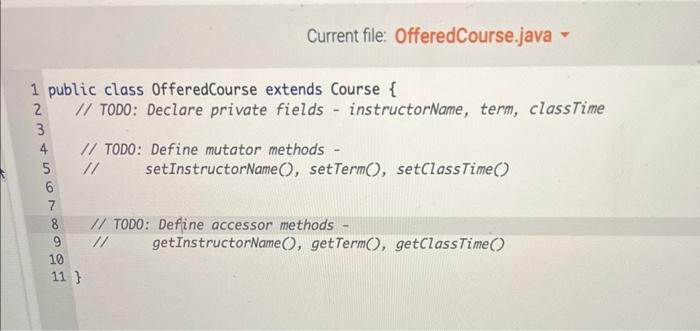 Solved Given main0, define a Course base class with | Chegg.com