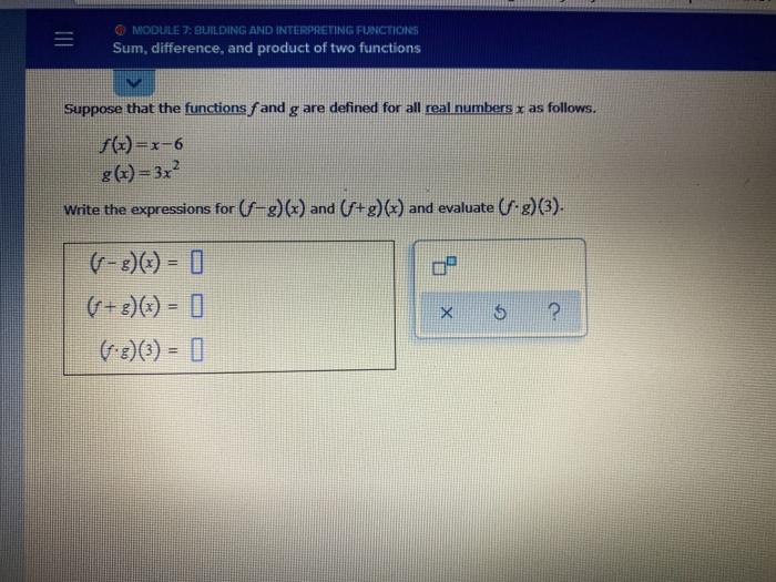 Solved = O MODULE 7: BUILDING AND INTERPRETING FUNCTIONS | Chegg.com