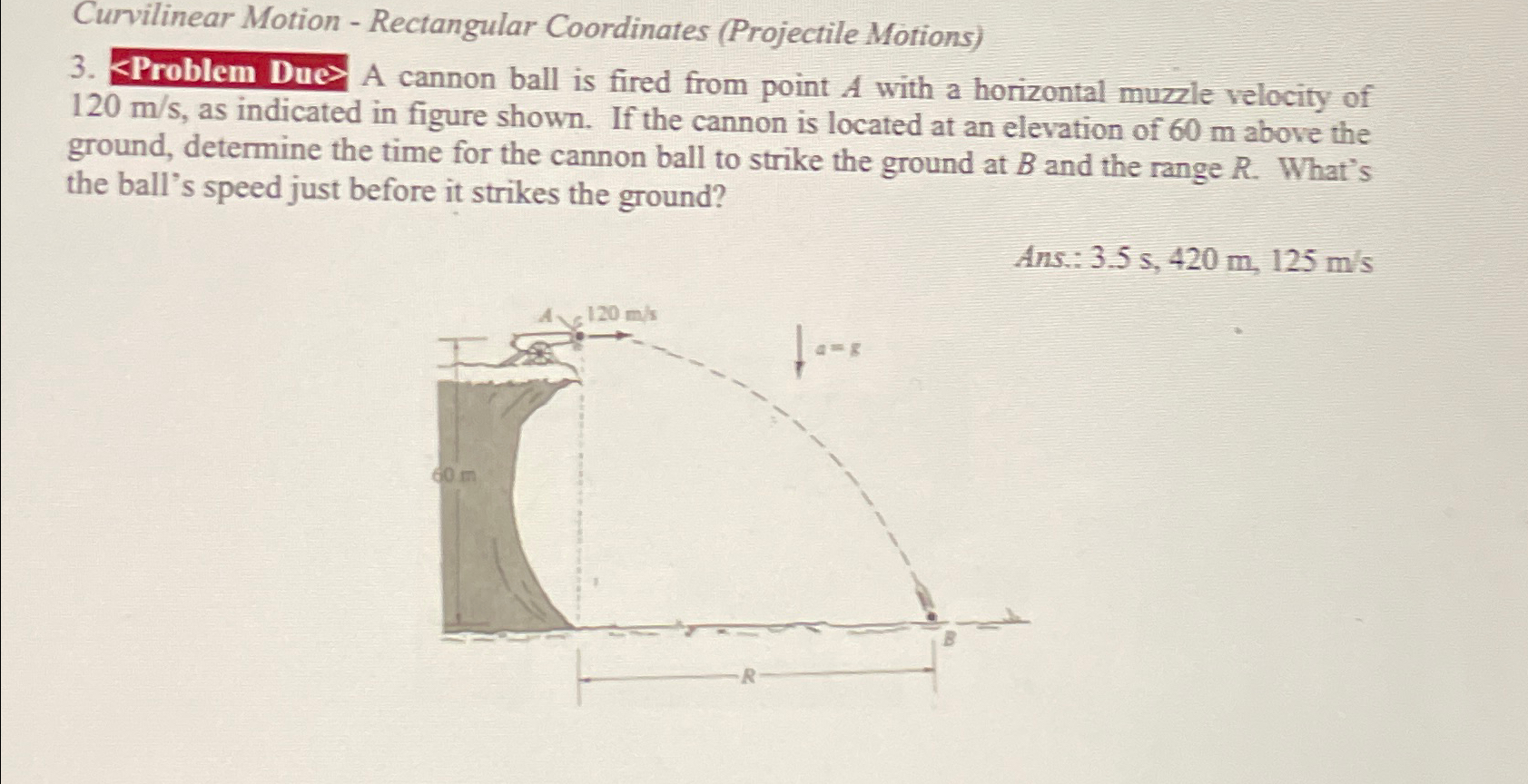 Solved Curvilinear Motion - ﻿Rectangular Coordinates | Chegg.com