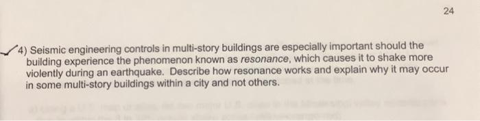 Solved 4) Seismic engineering controls in multi-story | Chegg.com