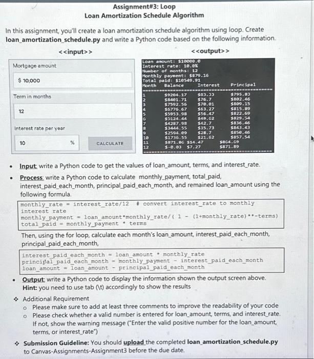 Solved In this assignment, you'll create a loan amortization | Chegg.com