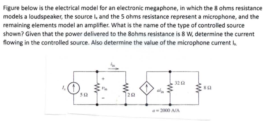 Solved Figure below is the electrical model for an | Chegg.com