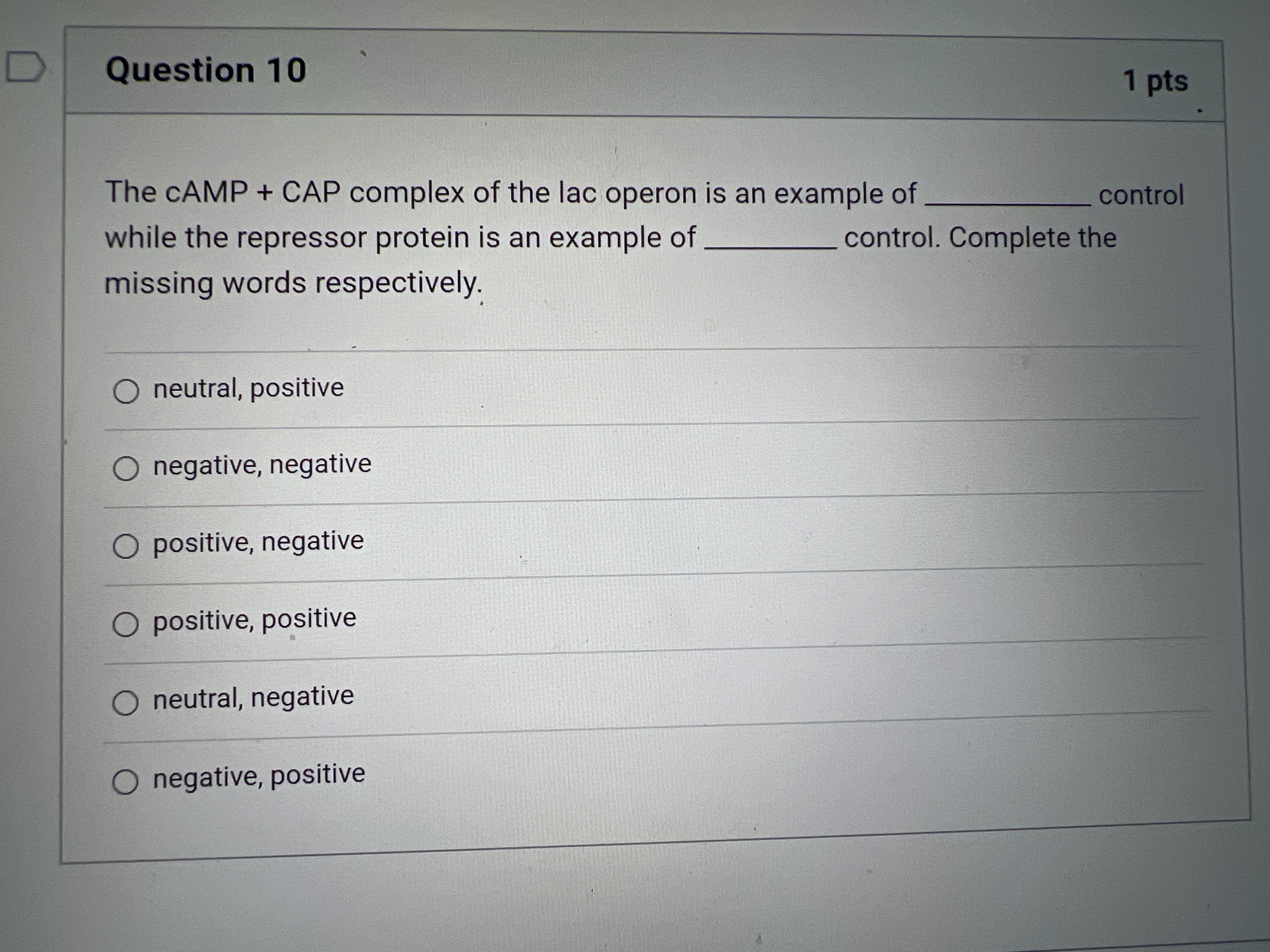 Solved Question 10The cAMP + ﻿CAP complex of the lac operon | Chegg.com
