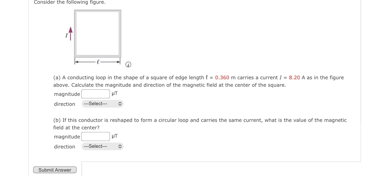 Solved Consider the following figure.(a) ﻿A conducting loop | Chegg.com