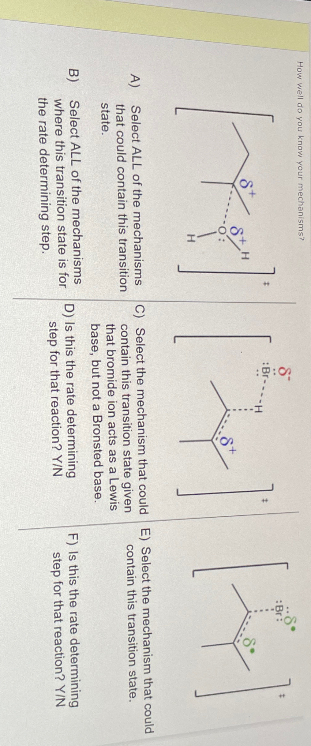 How well do you know your mechanisms?A) ﻿Select ALL | Chegg.com