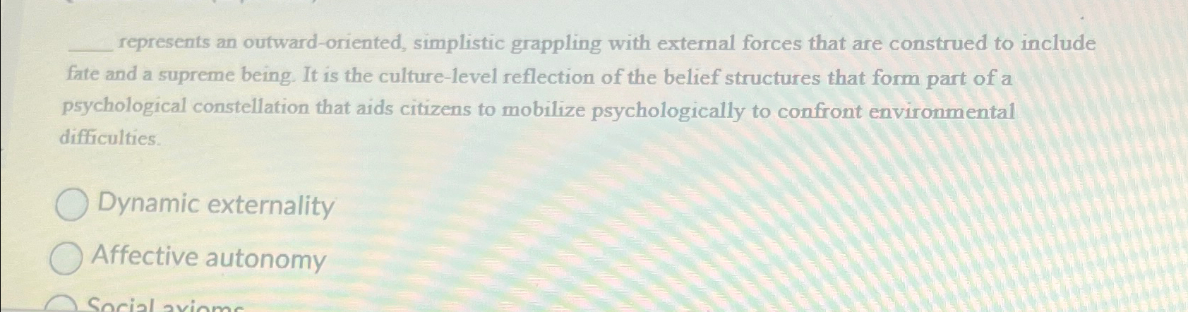Solved represents an outward-oriented, simplistic grappling | Chegg.com