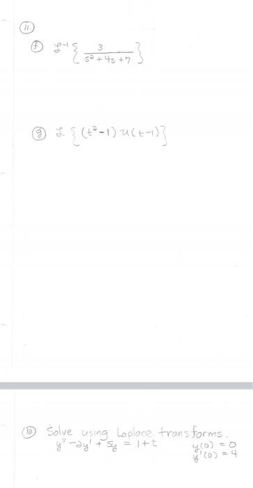 Solved (diff eq) please show detailed work and solve the | Chegg.com