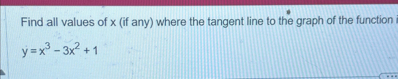 Solved Find all values of x (if any) ﻿where the tangent line | Chegg.com