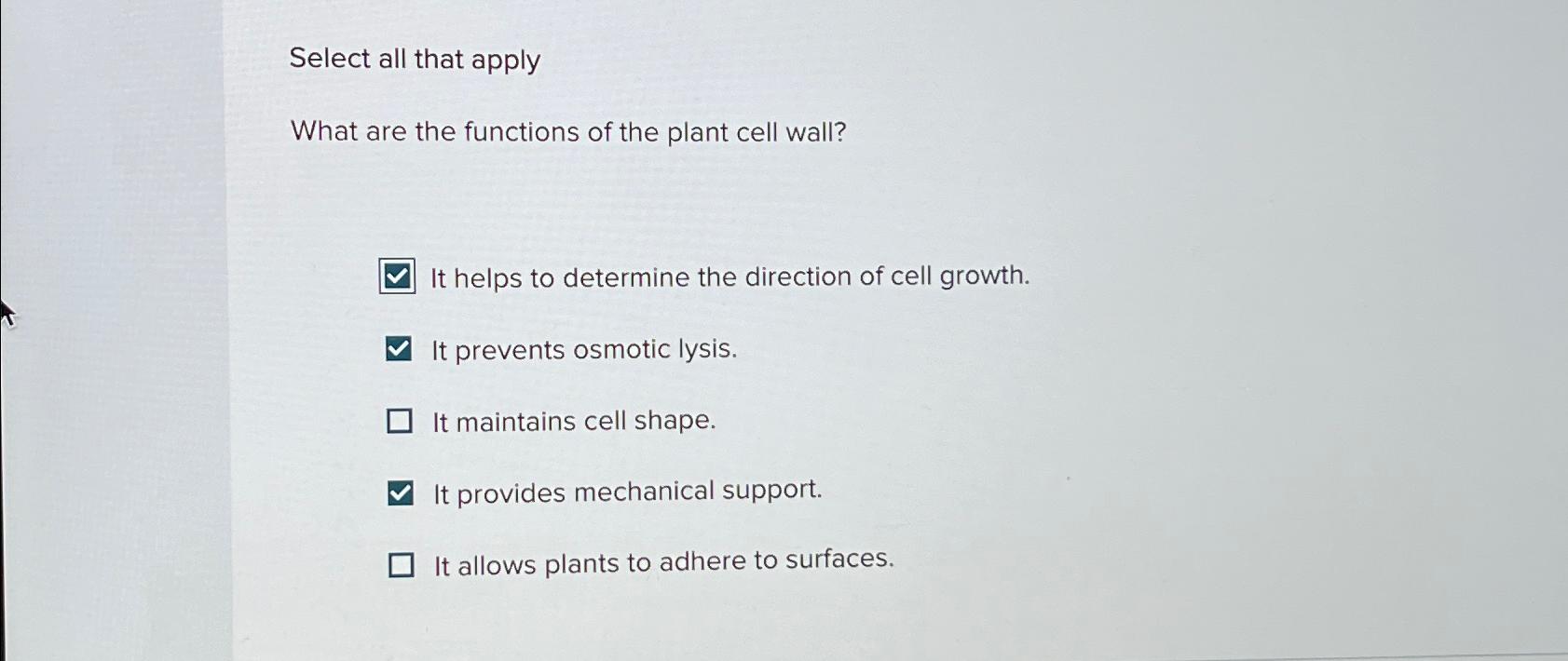Solved Select all that applyWhat are the functions of the | Chegg.com