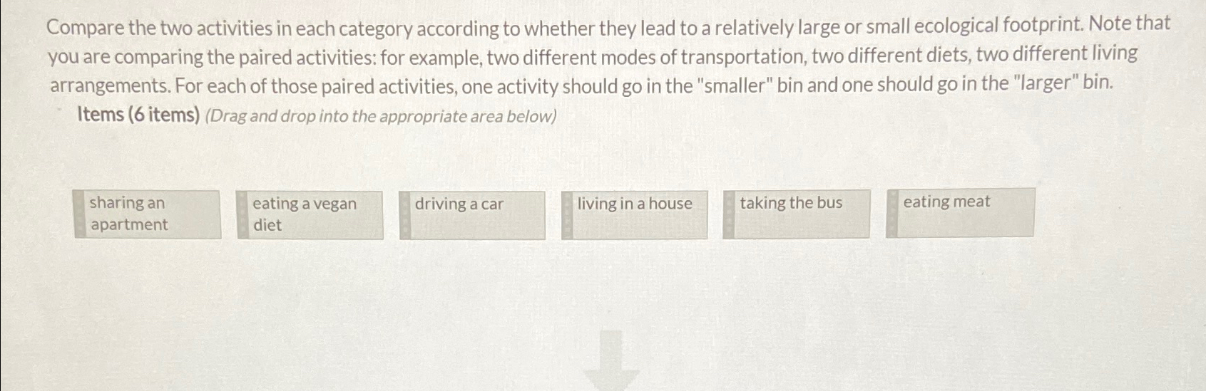 Solved Compare the two activities in each category according | Chegg.com