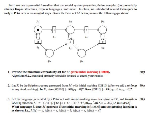 Solved Petri nets are a powerful formalism that can model | Chegg.com