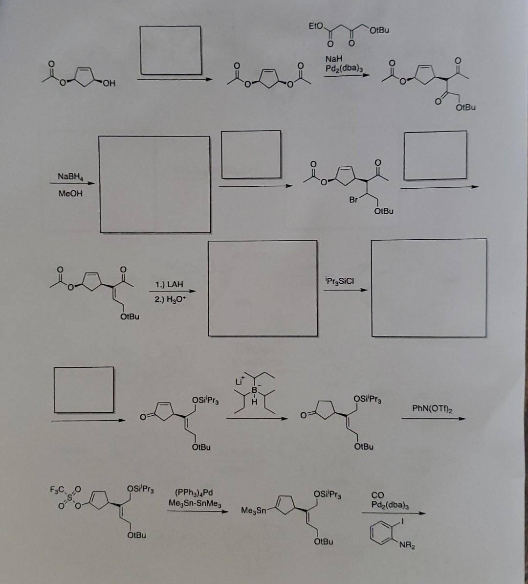 Solved . a 6.) Fill in the empty boxes in the synthesis | Chegg.com
