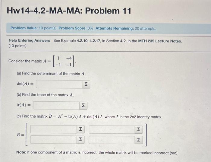 Solved Consider the matrix A=[1−1−4−1] (a) Find the | Chegg.com