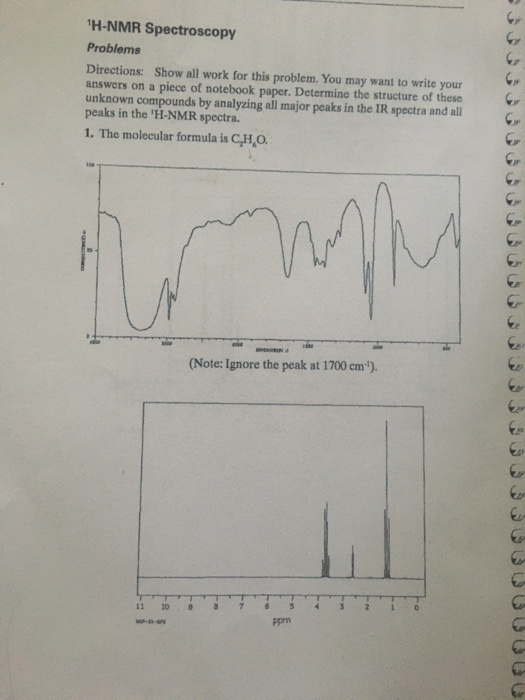 Solved "H-NMR Spectroscopy Problems Directions: Show all | Chegg.com