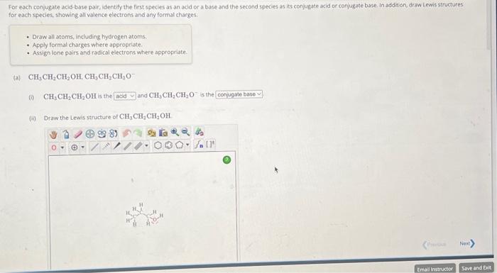 Solved For each conjugate acid-base pair, identify the first | Chegg.com