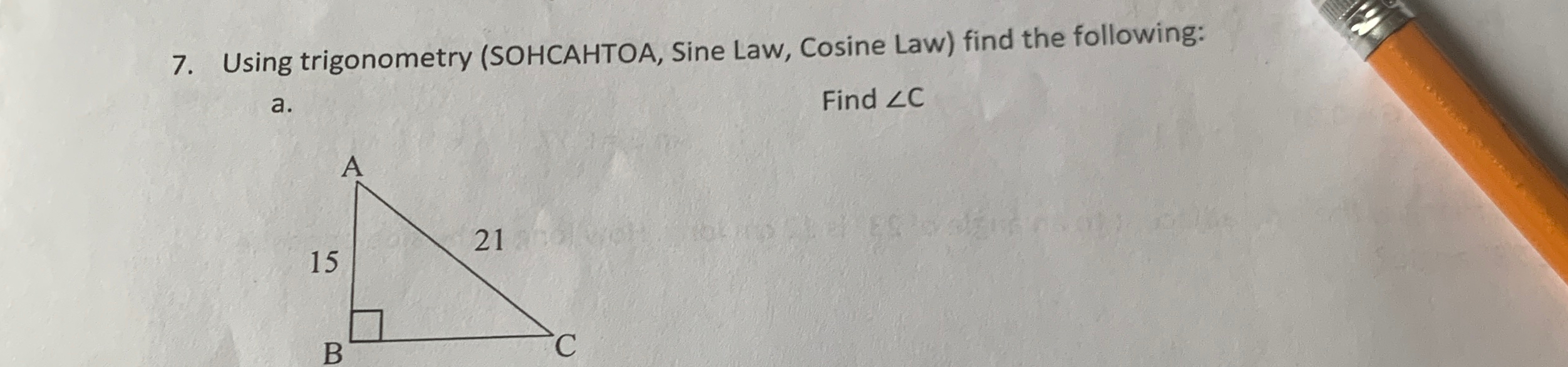 Solved Using trigonometry (SOHCAHTOA, ﻿Sine Law, Cosine Law) | Chegg.com