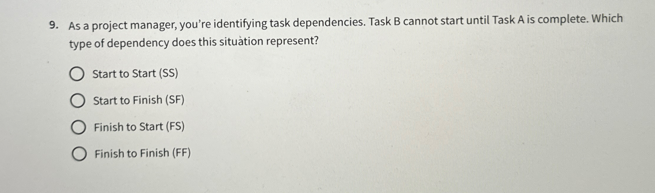 Solved As a project manager, you're identifying task | Chegg.com