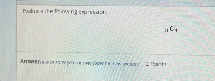 Solved Evaluate the following expression. | Chegg.com