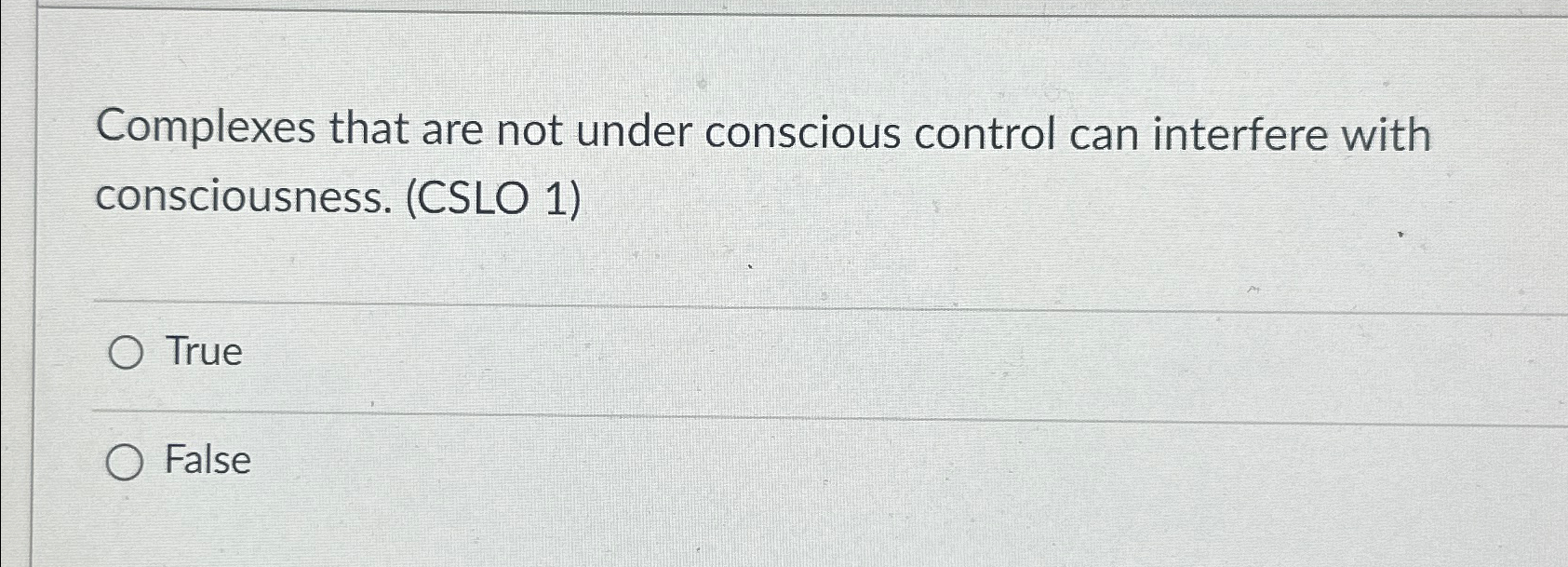Solved Complexes that are not under conscious control can | Chegg.com