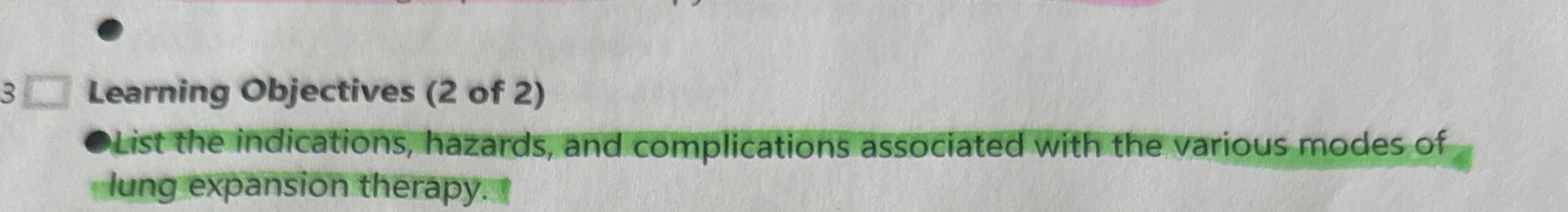 3 ﻿Learning Objectives (2 ﻿of 2)List the | Chegg.com