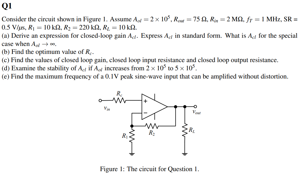 Solved Q1Consider the circuit shown in Figure 1. ﻿Assume | Chegg.com