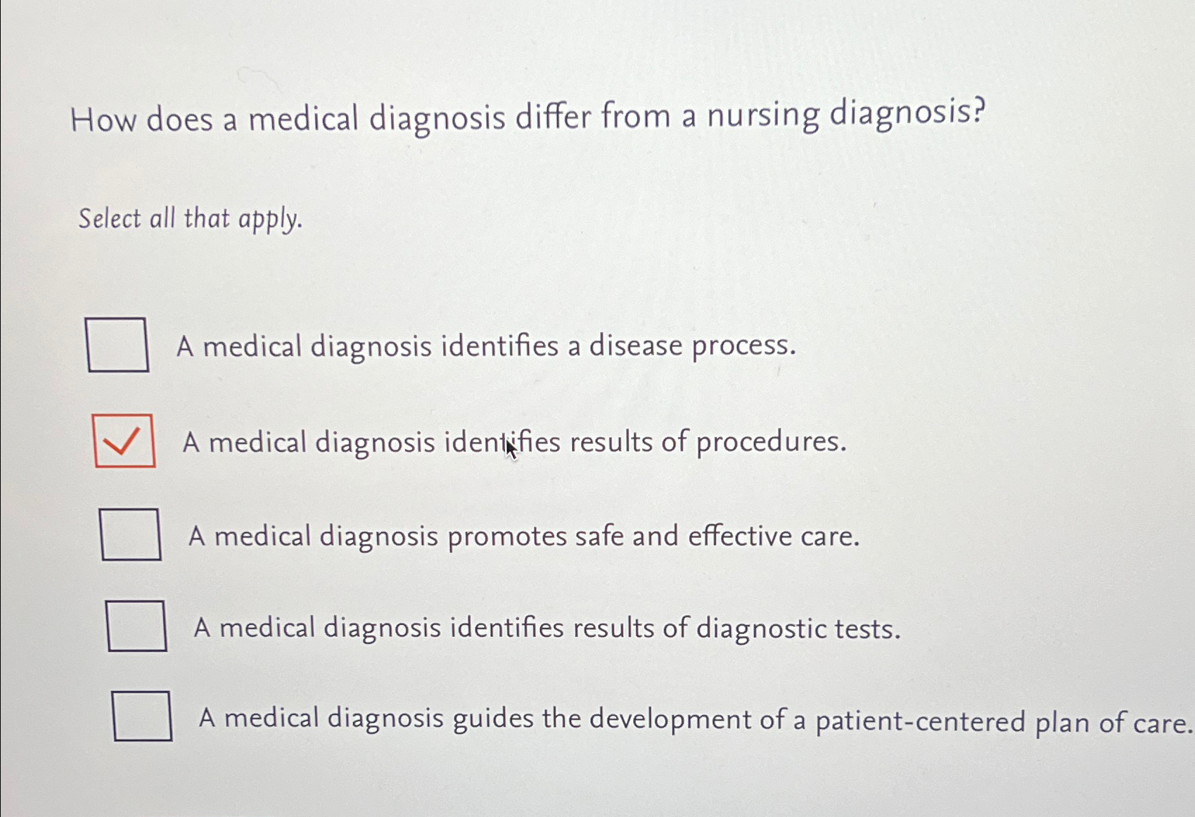 Solved How does a medical diagnosis differ from a nursing | Chegg.com